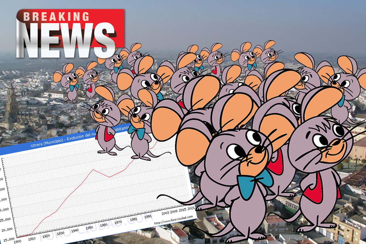 La población de Utrera suma 200 ratones y alcanza los 52.817 empadronados